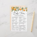 Little cutie citrus baby trivia game | Zazzle