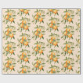 Little cutie citrus theme birthday party wrapping paper | Zazzle