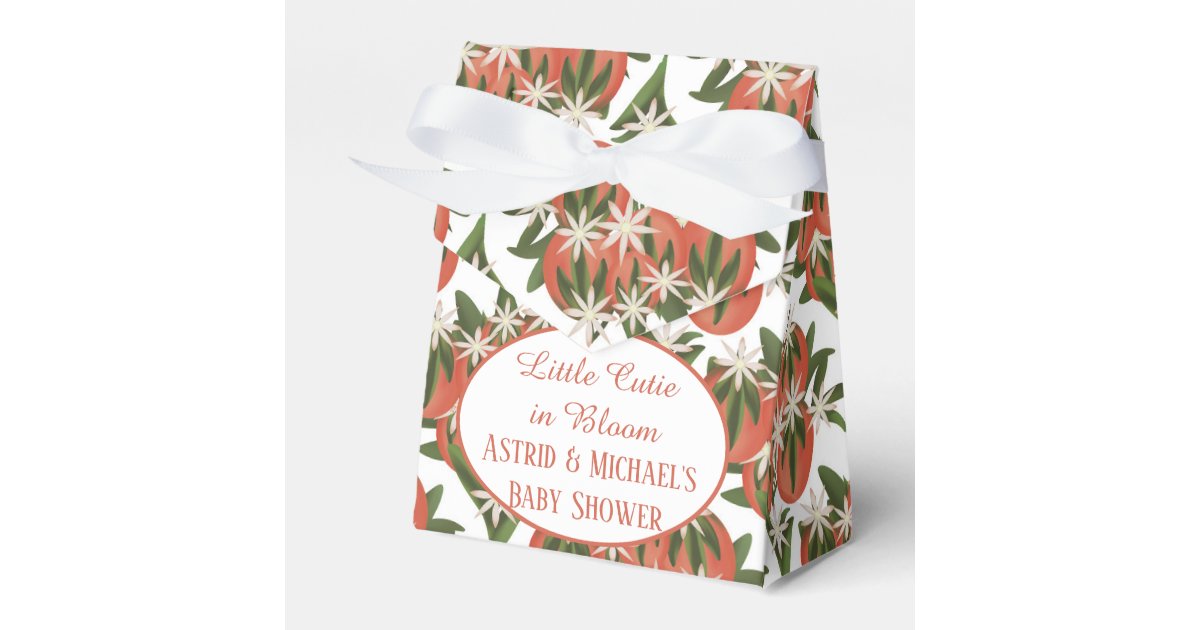 Little Cutie Clementine Neutral Baby Shower Favor Boxes | Zazzle