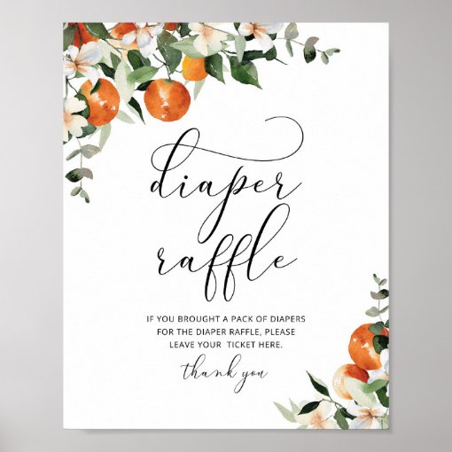 Little cutie diaper raffle sign | Zazzle