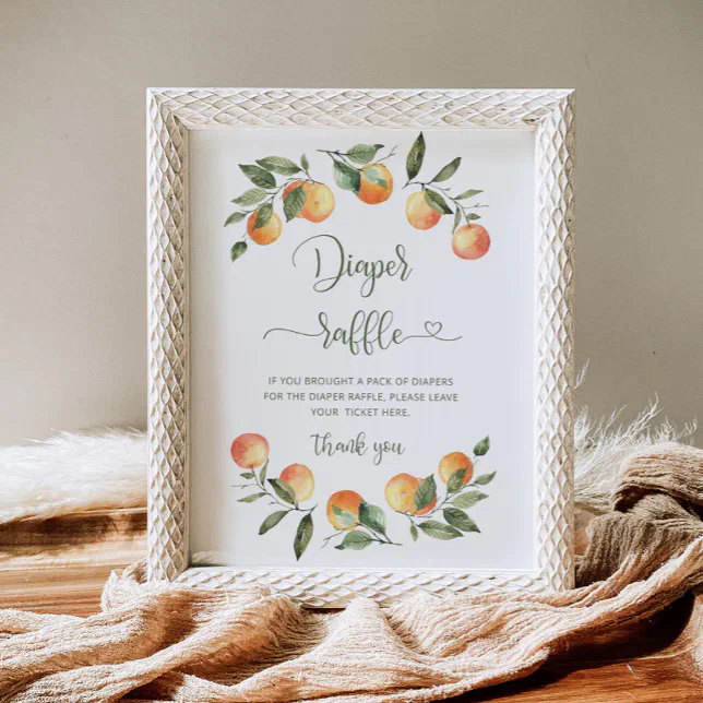 Little cutie diaper raffle sign | Zazzle