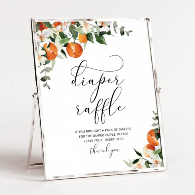 Little cutie diaper raffle sign | Zazzle