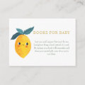 Little Cutie Lemon Citrus BOOKS FOR BABY Enclosure Card | Zazzle