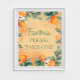 Little Cutie Orange Party Favors Please Take One Poster | Zazzle