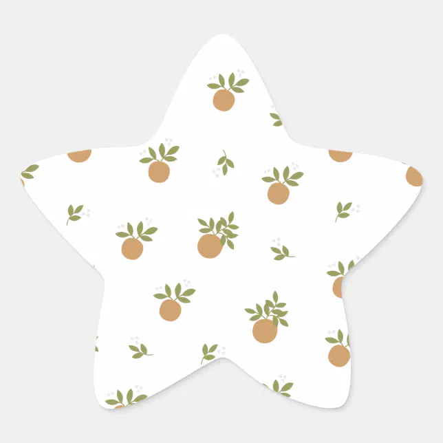 Little Cutie Orange Party Stickers | Zazzle