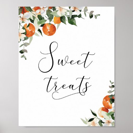 Little cutie sweet treats. Citrus sweet treats Poster | Zazzle