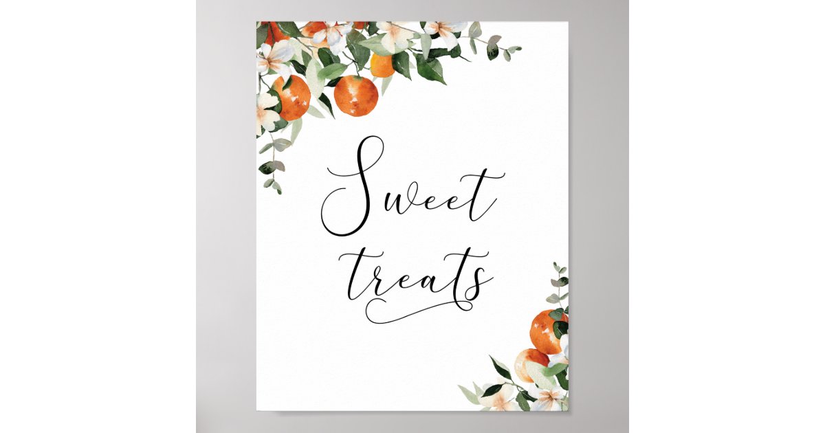 Little cutie sweet treats. Citrus sweet treats Poster | Zazzle