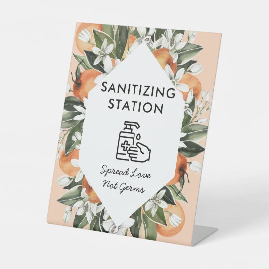 Little Cutie Themed Sanitizing Station Baby Shower Pedestal Sign ...