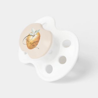 Little Cutie Watercolor Orange Pacifier | Zazzle