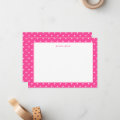Little Dots Hot Pink Personalized Note Card | Zazzle