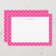 Little Dots Hot Pink Personalized Note Card | Zazzle