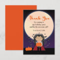 Little Dracula Vampire Halloween Thank You Card | Zazzle