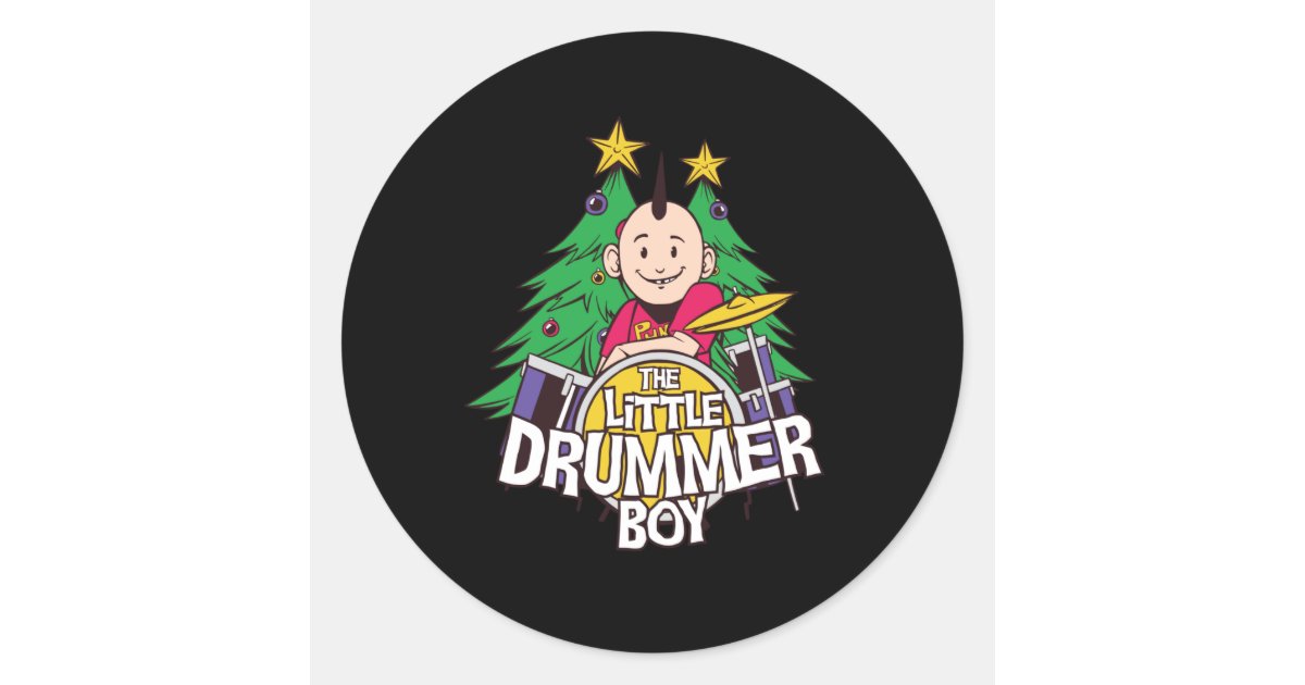 Little drummer boy classic round sticker | Zazzle