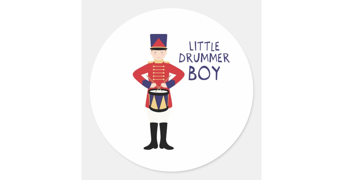 Little Drummer Boy Classic Round Sticker | Zazzle