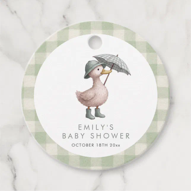 Little Duckling Gender Neutral Baby Shower Favor Tags | Zazzle