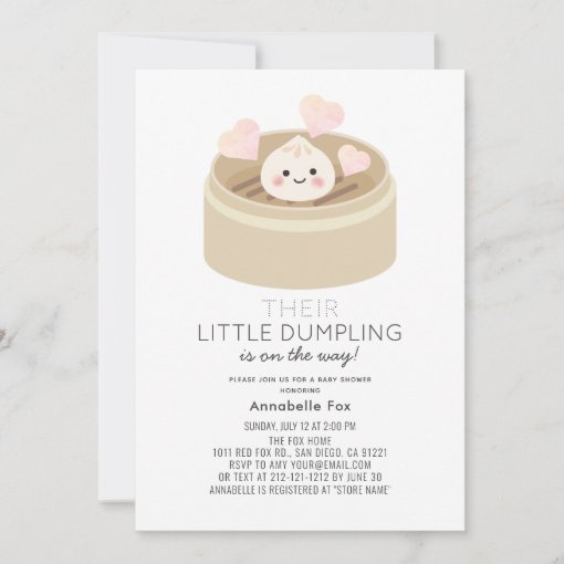 Little Dumpling Baby Shower Invitation | Zazzle