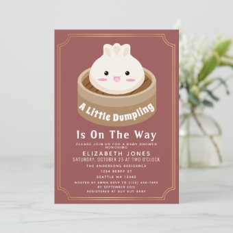 Little Dumpling Baby Shower Invitation | Zazzle