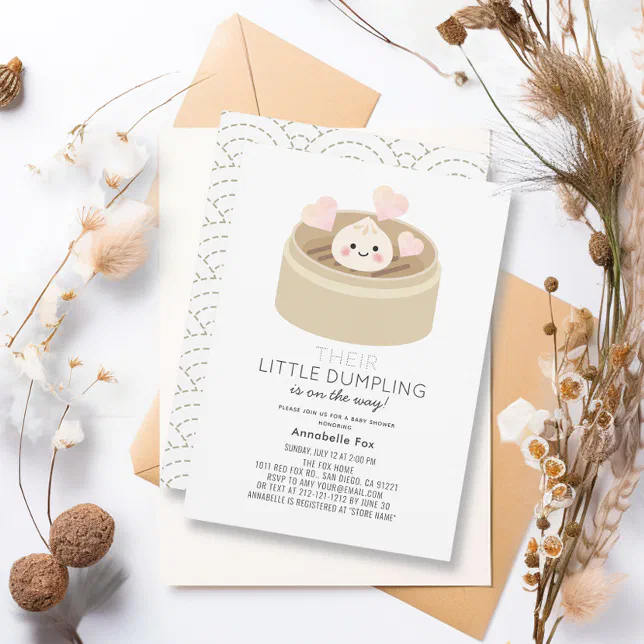 Little Dumpling Baby Shower Invitation | Zazzle