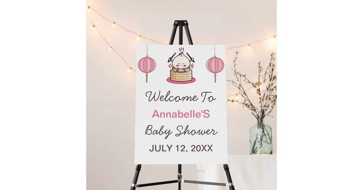 Little Dumpling Baby Shower welcome sign | Zazzle