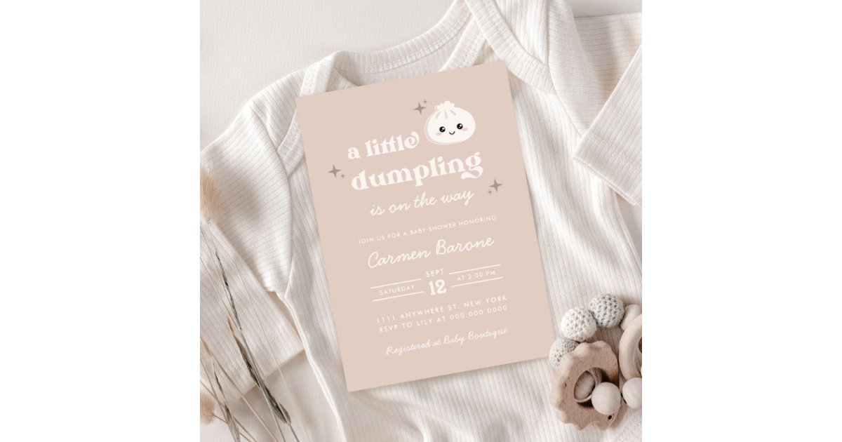 Little Dumpling Bao Dim Sum Baby Shower Invitation | Zazzle