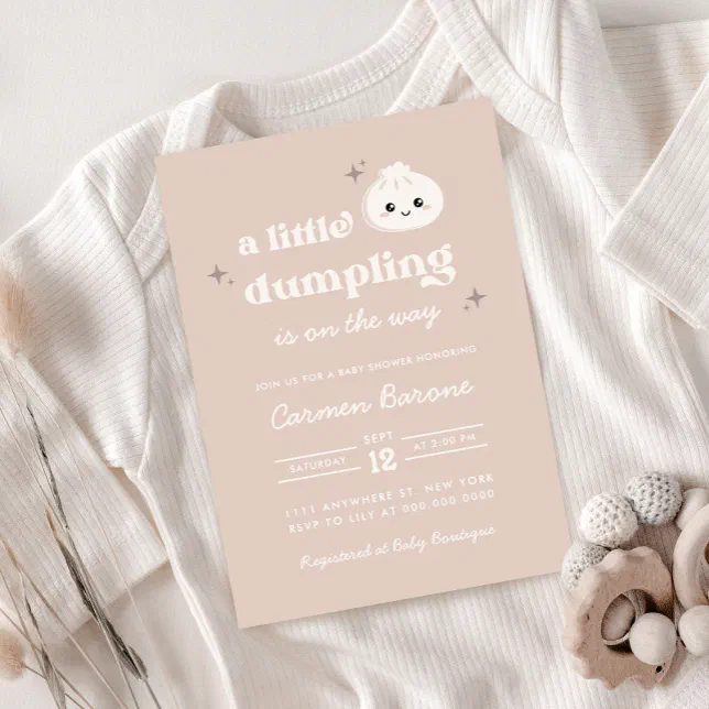 Little Dumpling Bao Dim Sum Baby Shower Invitation | Zazzle