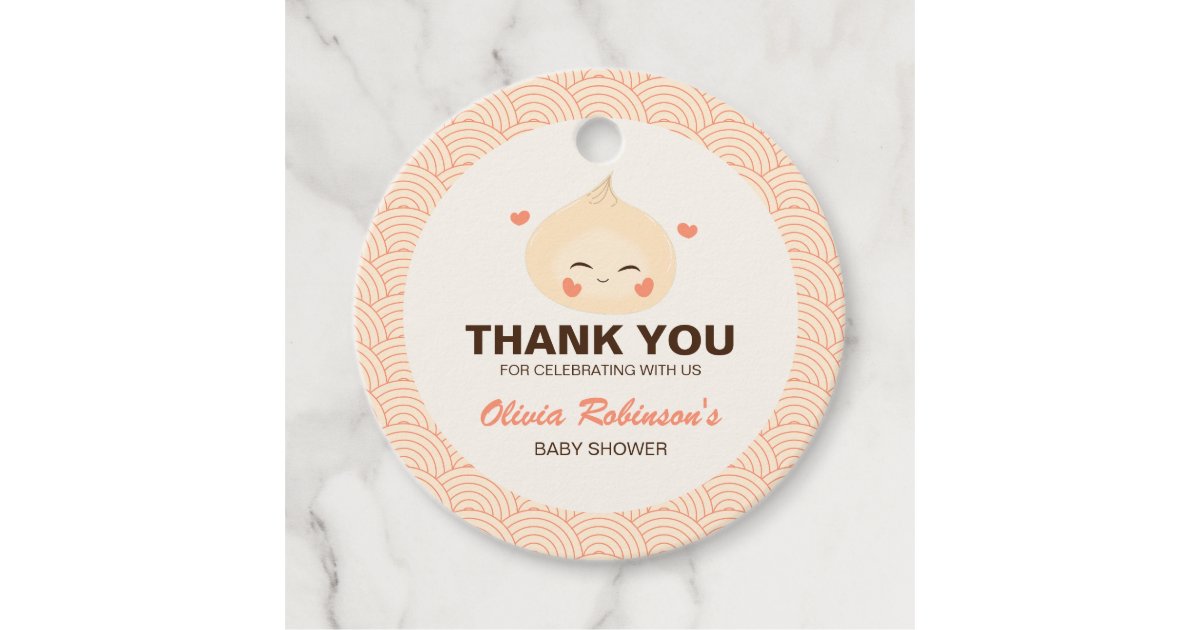 Little Dumpling Dim Sum Baby Shower Favor Tags | Zazzle