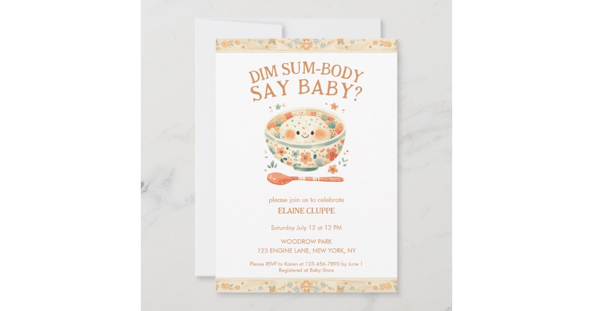 Little Dumpling Dim Sum Baby Shower Invitation | Zazzle