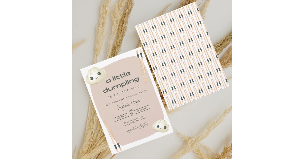 Little Dumpling Dim Sum Baby Shower Invitation | Zazzle