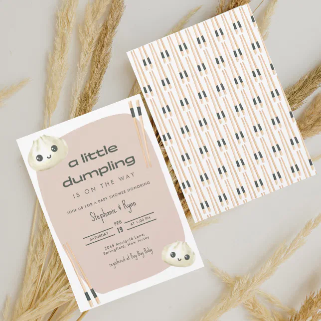 Little Dumpling Dim Sum Baby Shower Invitation | Zazzle