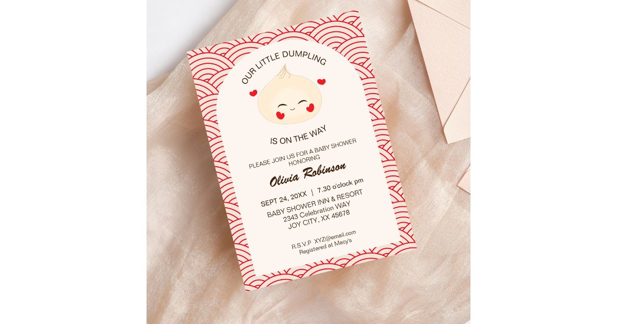 Little Dumpling Dim Sum Baby Shower Invitation | Zazzle