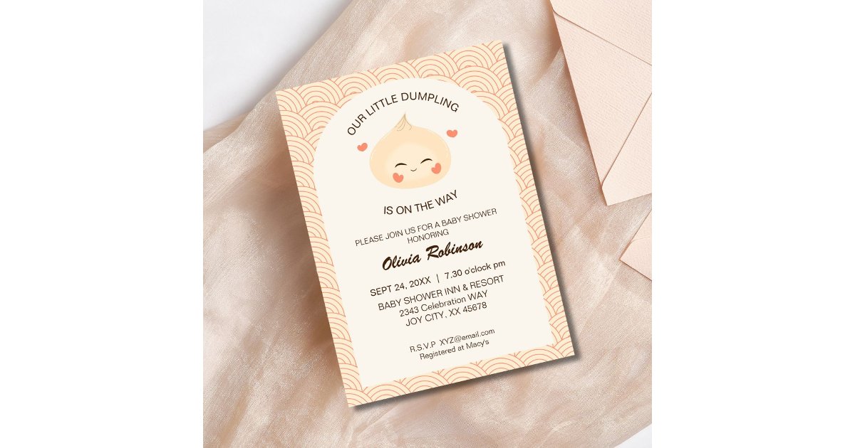 Little Dumpling Dim Sum Baby Shower Invitation | Zazzle