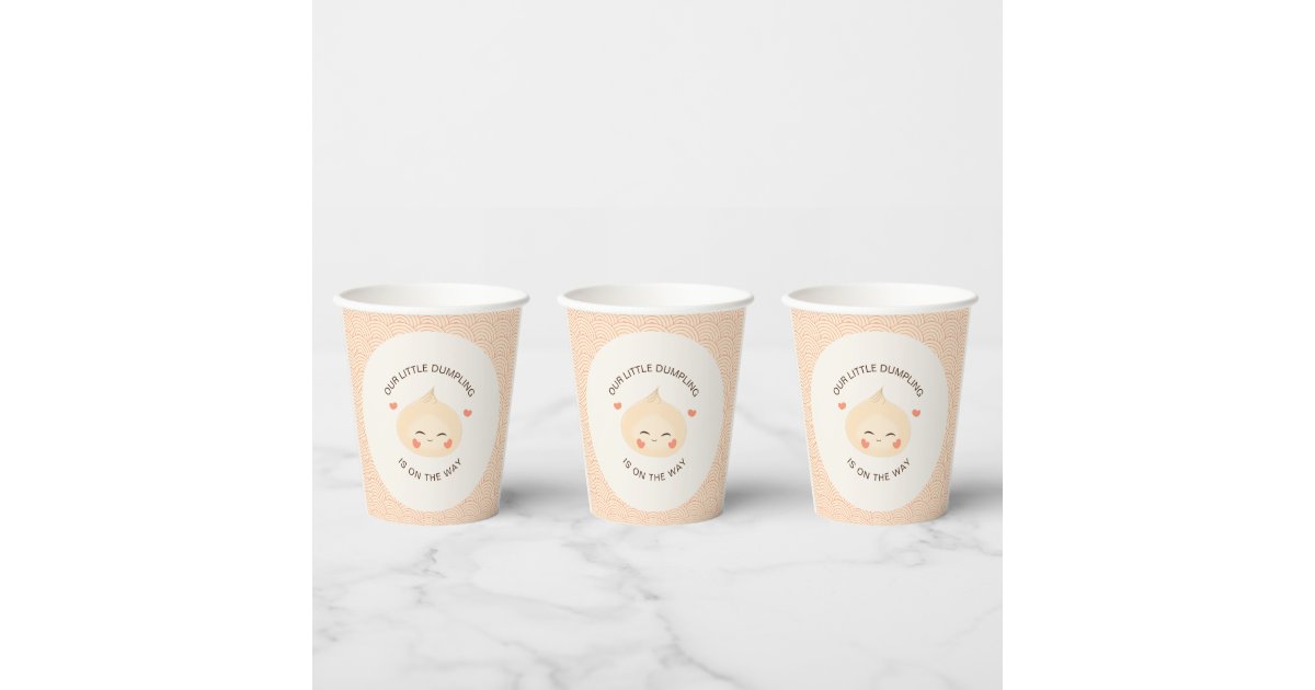 Little Dumpling Dim Sum Baby Shower Paper Cups | Zazzle