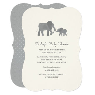 Elephant Baby Shower Invitations & Announcements | Zazzle