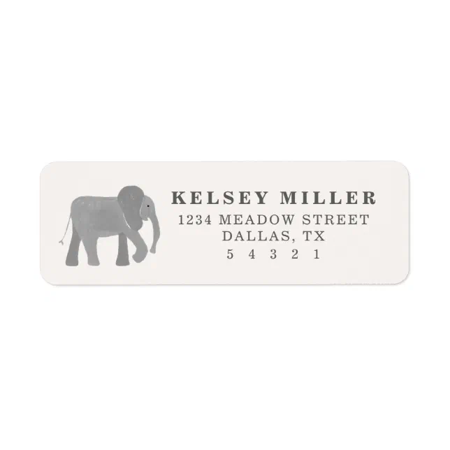 Little Elephant Label | Zazzle