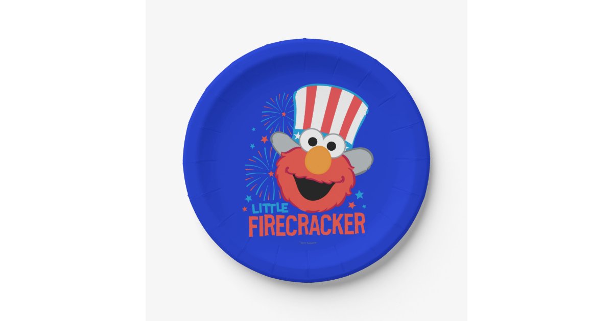 Little Firecracker Elmo Paper Plates | Zazzle