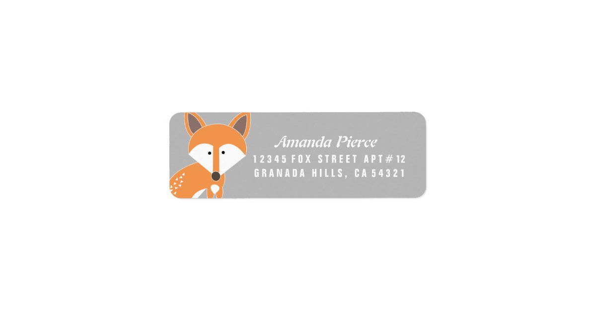 Little Fox Address Labels | Zazzle
