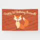 Little Fox Cute Colorful 1st Birthday Party Theme Banner | Zazzle