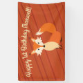 Little Fox Cute Colorful 1st Birthday Party Theme Banner | Zazzle