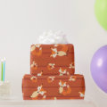 Little Fox Cute Colorful 1st Birthday Party Theme Wrapping Paper | Zazzle