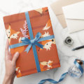 Little Fox Cute Colorful 1st Birthday Party Theme Wrapping Paper | Zazzle