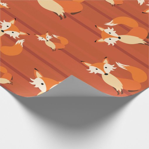 Little Fox Cute Colorful 1st Birthday Party Theme Wrapping Paper | Zazzle