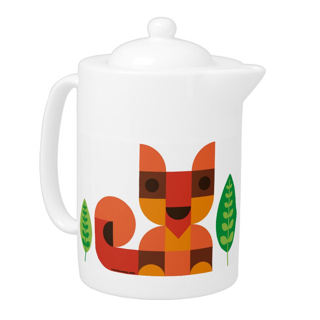 Little Fox Teapot- Teapot with cute Fox print | Zazzle