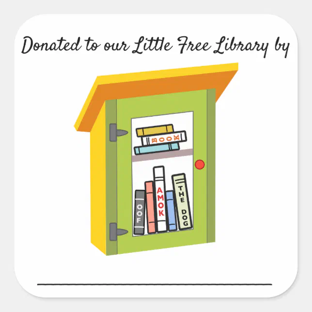 Little Free Library Book Donation Bookplates | Zazzle