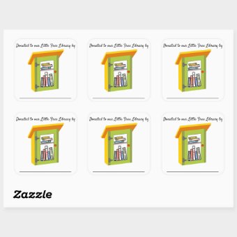 Little Free Library Book Donation Bookplates | Zazzle