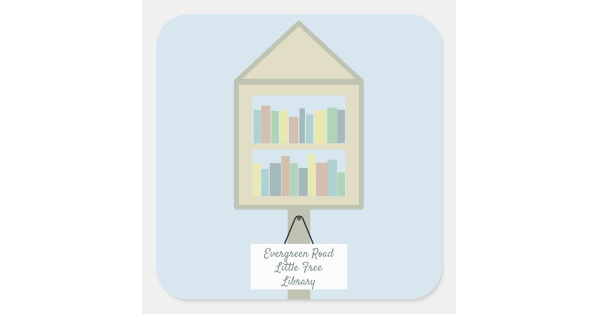 Little Free Library Personalized Stickers | Zazzle