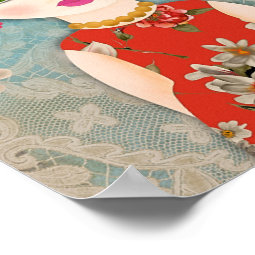 Little Frida Illustration Print Poster | Zazzle