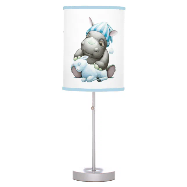 Little G the Baby Rhino Table Nursery Lamp | Zazzle
