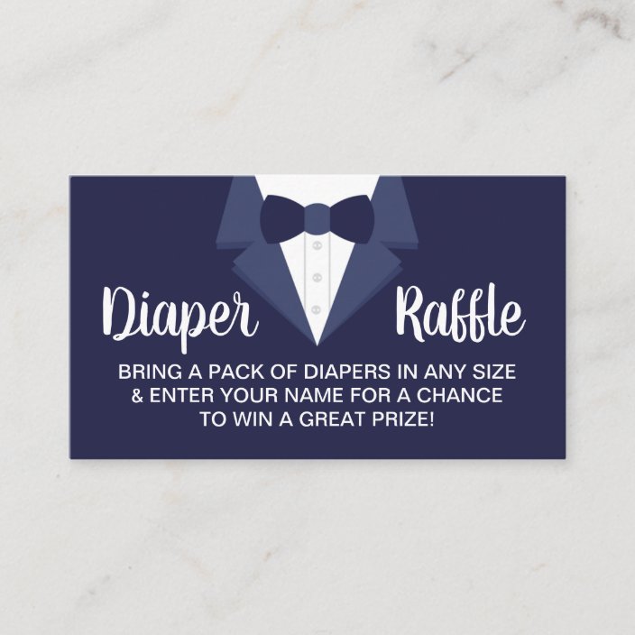 Little Gentleman Diaper Raffle Ticket, Tuxedo Business Card | Zazzle.com