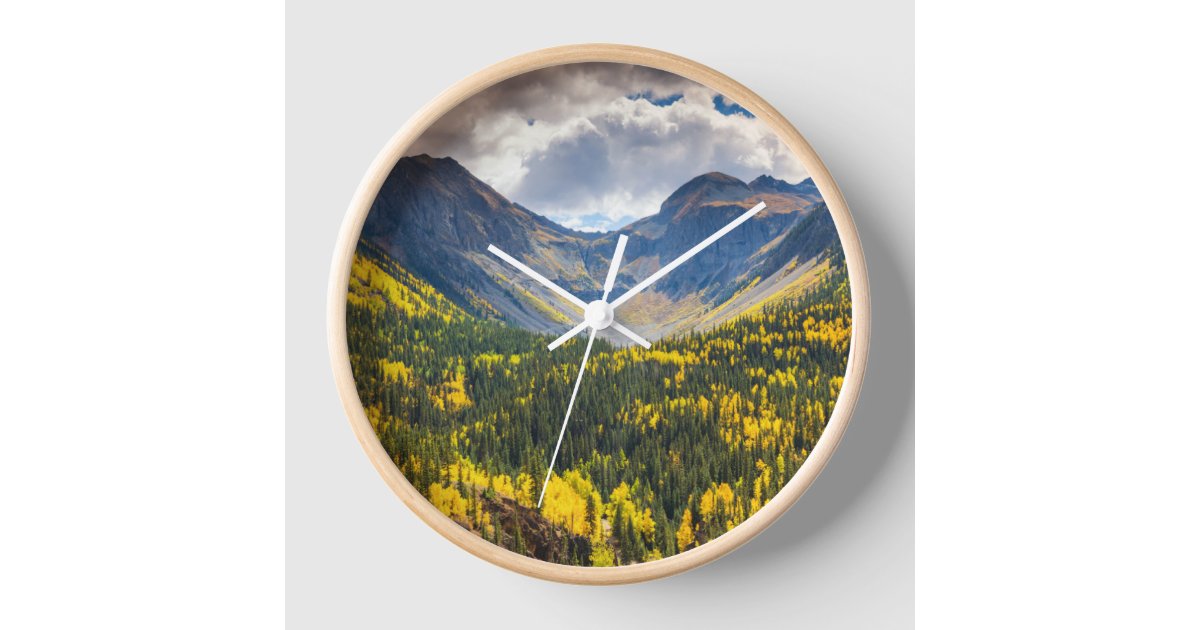 Little Giant & Kendall Peak, Silverton, Colorado Clock | Zazzle