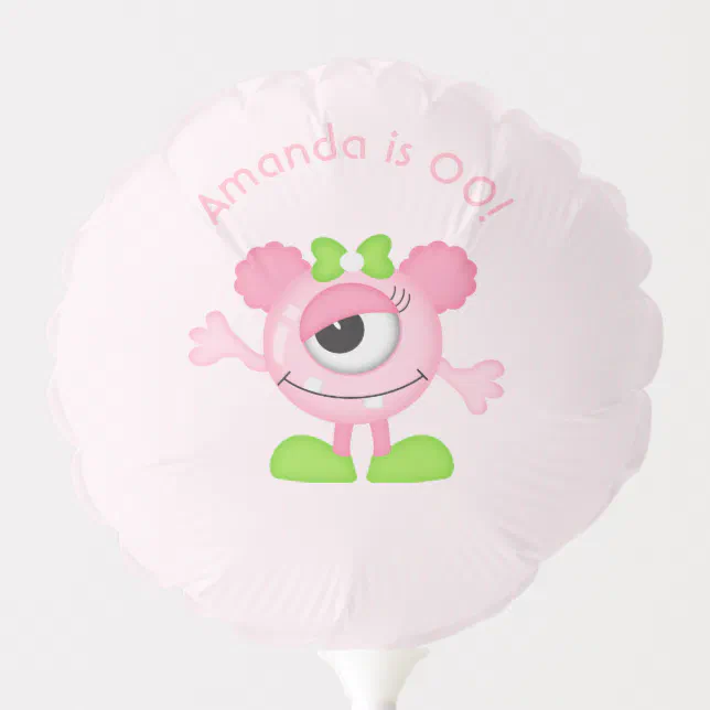 Little Girl Monster themed Party Balloon | Zazzle